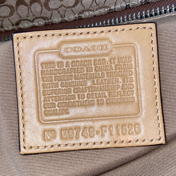 Coach | Bags | Authentic Coach Signature Jacquard Tote Bag Serial No ...